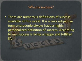 Positive lifestyle for success | PPTX