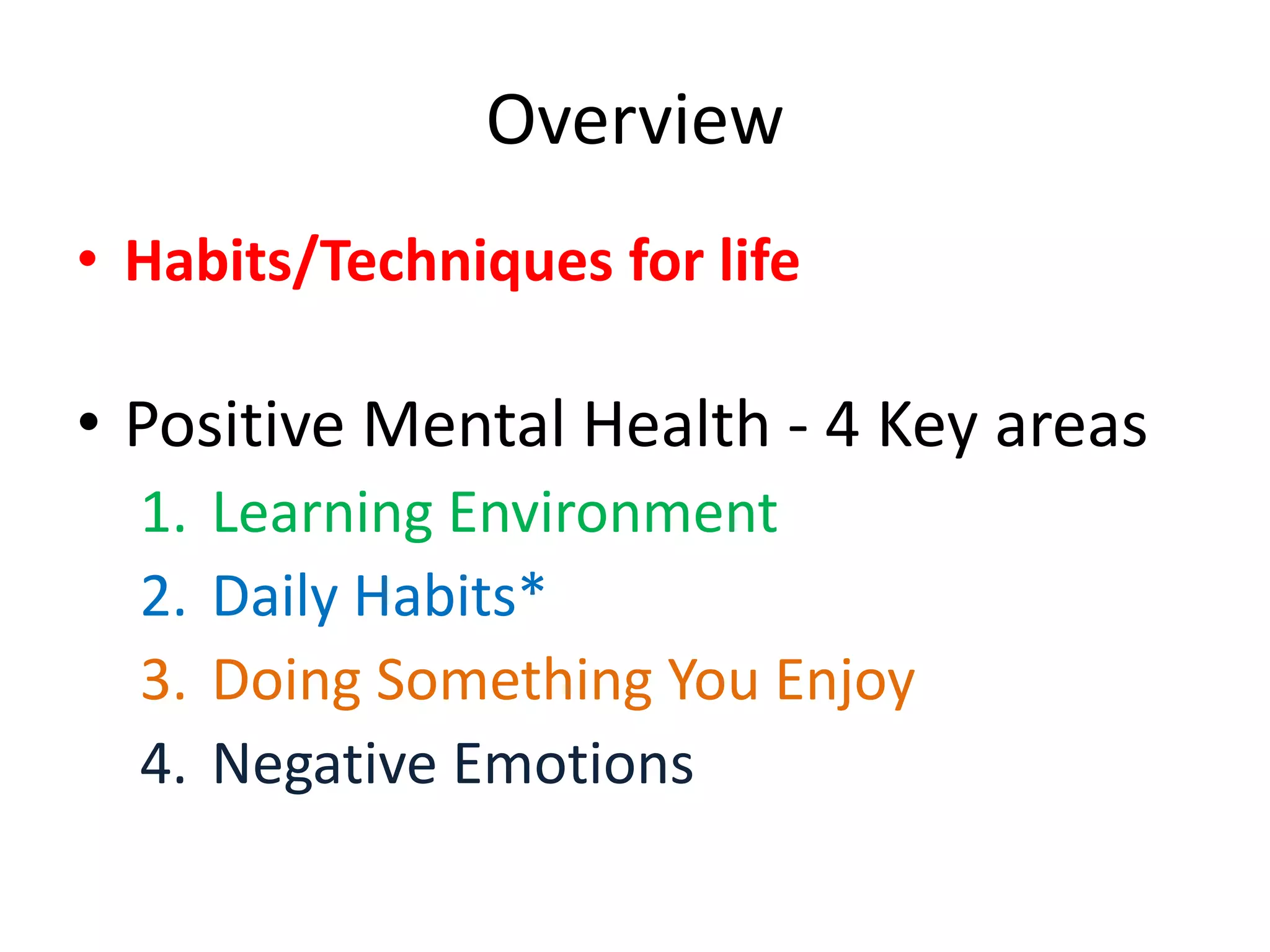 Positive mental health presentation for teachers | PPTX