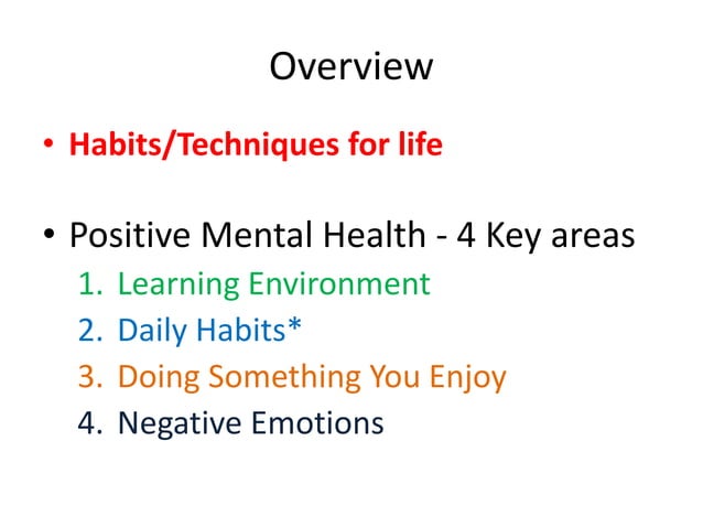 Positive mental health presentation for teachers | PPTX