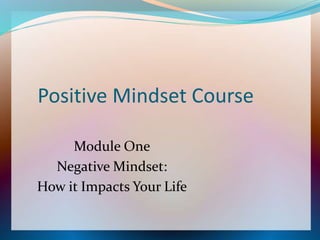 Positive mindset | PPTX