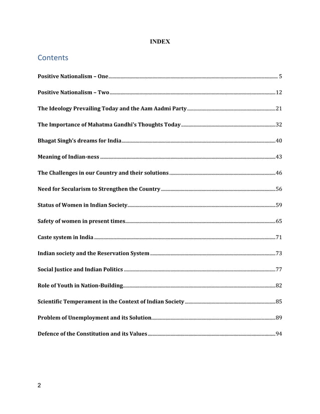 POSITIVE NATIONALISM - The foundation of India’s future | PDF