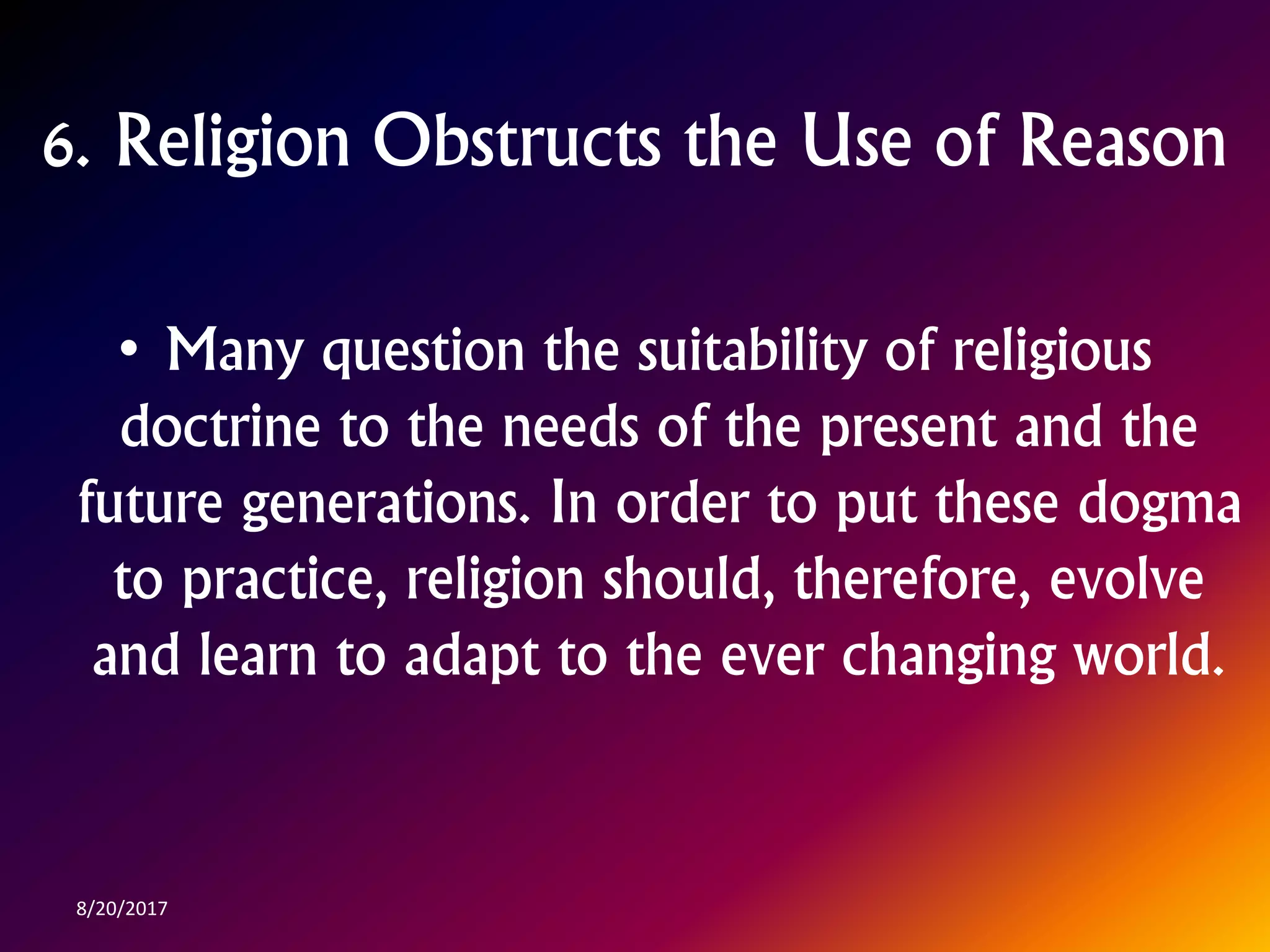 Positive & negative effects of religion | PPTX