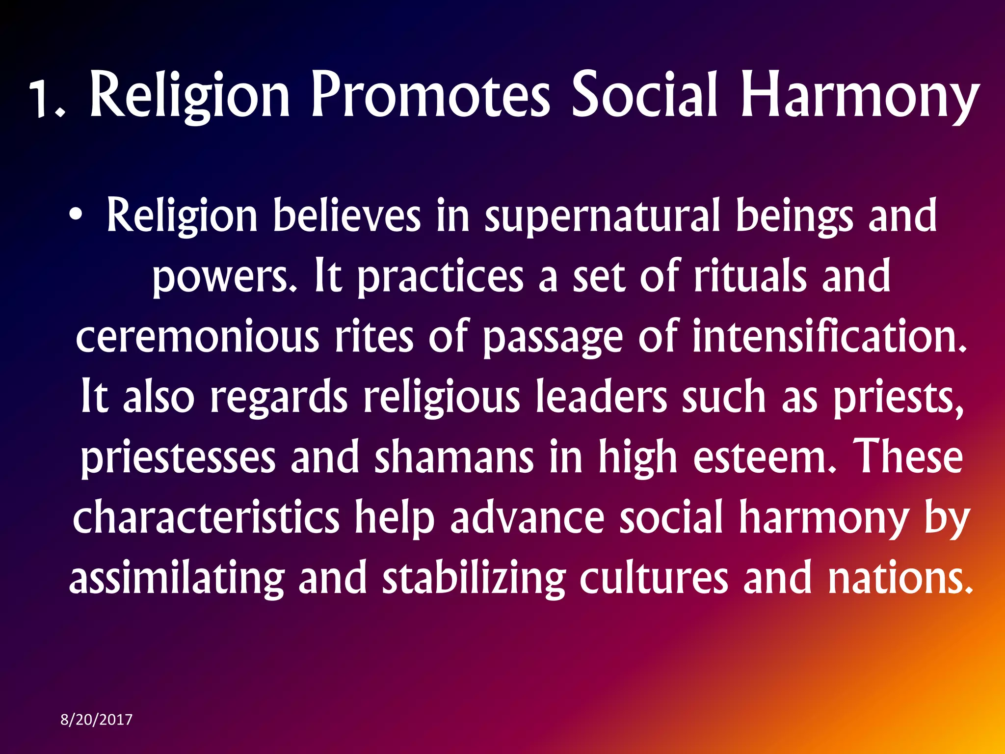 Positive & negative effects of religion | PPTX