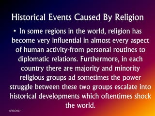 Positive & negative effects of religion | PPTX
