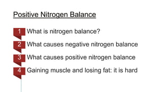 Positive nitrogen balance | PPTX | Endocrine and Metabolic Diseases ...