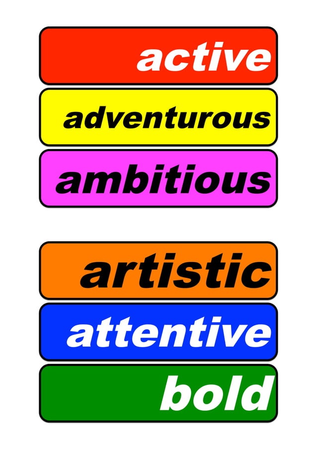 Word Wall Positive Personality Traits | PDF