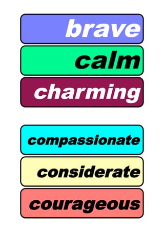 Word Wall Positive Personality Traits | PDF