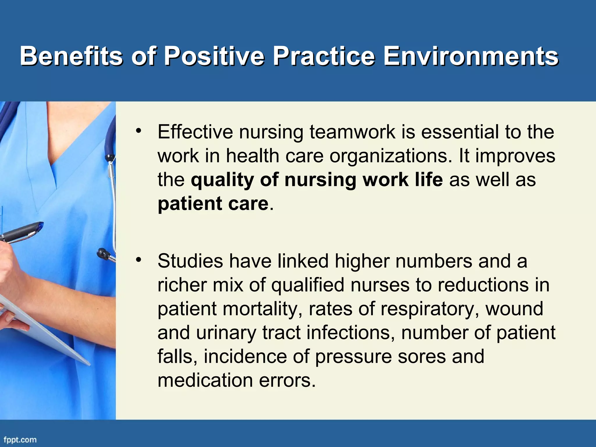 Positive Practice Environment for Nurses | PPT