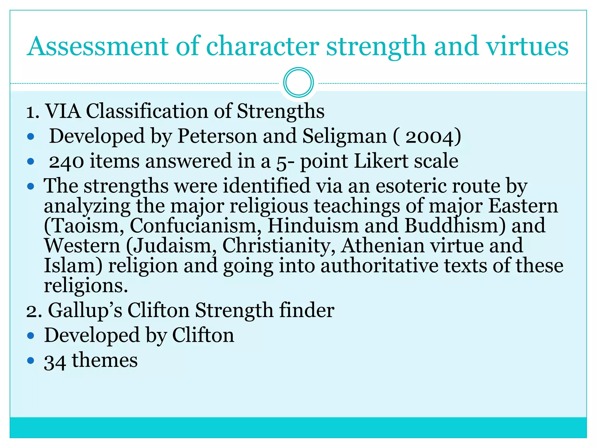 Character strength and virtues | PPTX