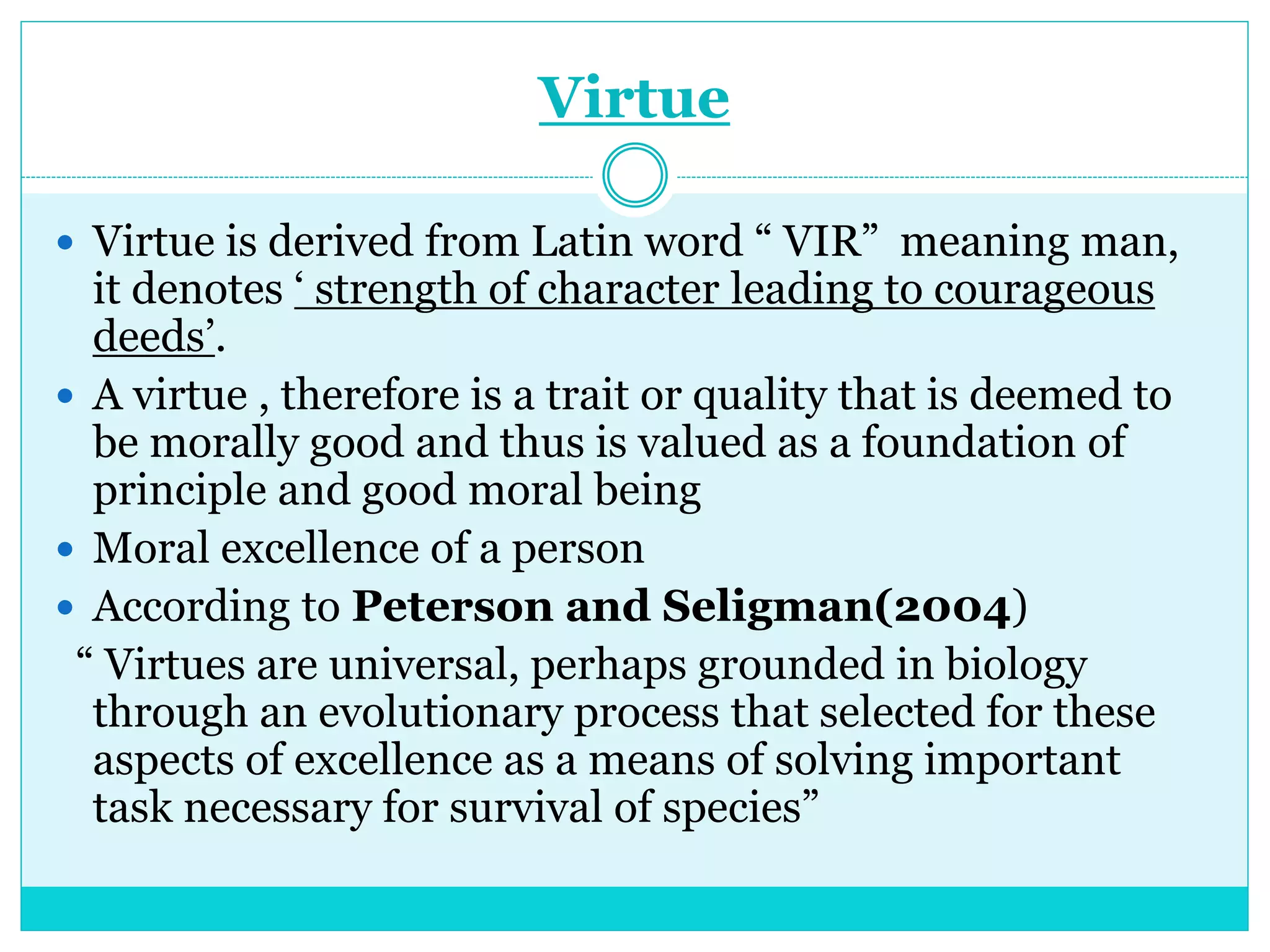 Character strength and virtues | PPTX