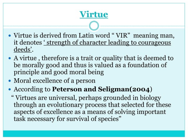 Character strength and virtues | PPTX