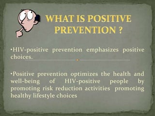 Positive prevention | PPT