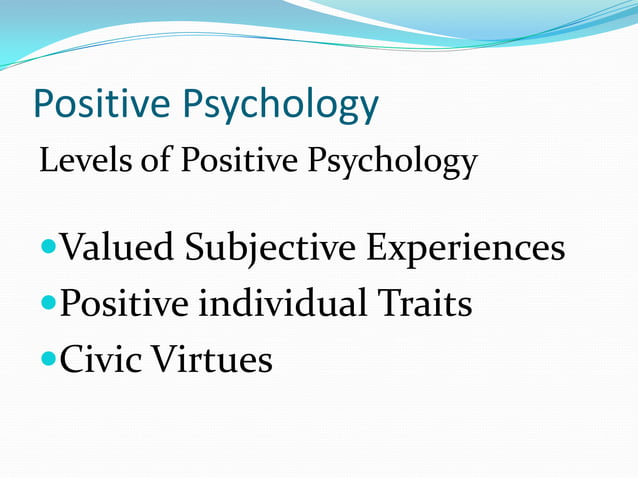 Positive psychology | PPT