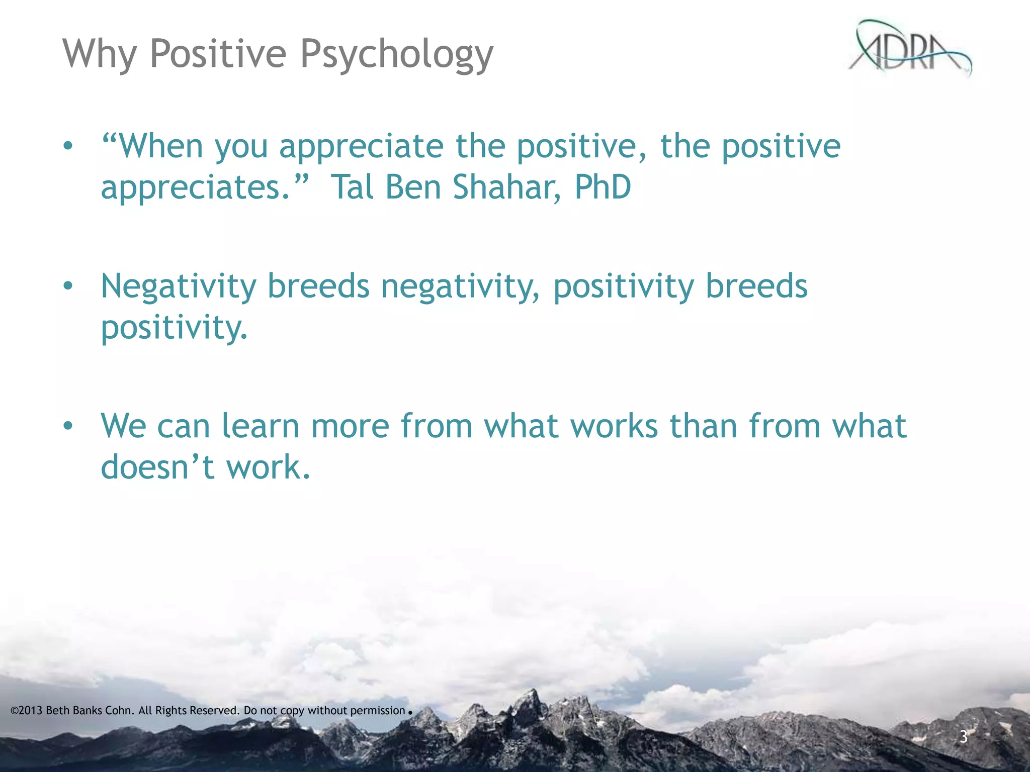 Positive Psychology and Change: Implications for Change Management | PPTX