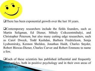 Positive psychology at glance | PPTX
