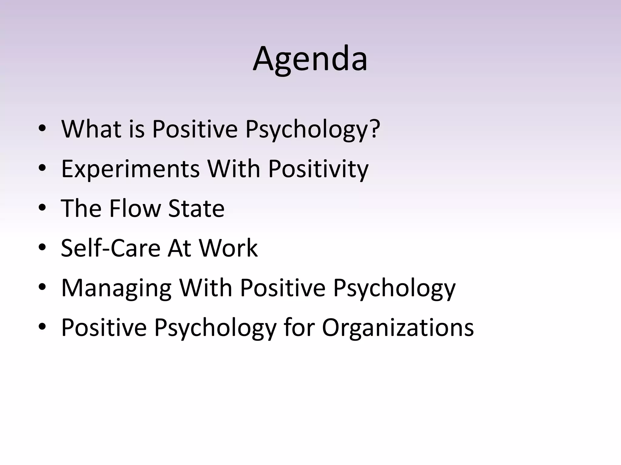Positive Psychology at Work | PPTX