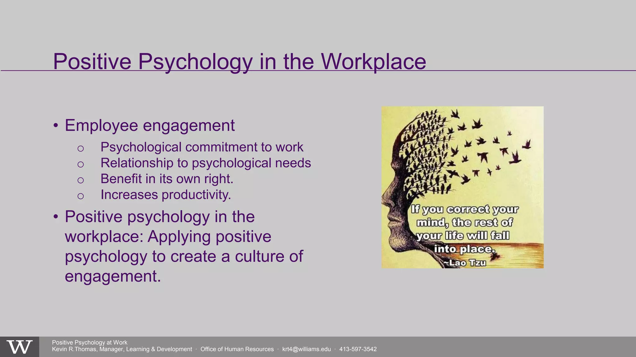 Positive Psychology At Work Pptx