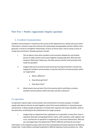 Positive Questions | DOC | Human Resources | Business