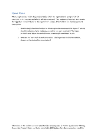 Positive Questions | DOC | Human Resources | Business