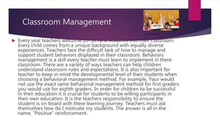 Positive reinforcement in the classroom | PPTX