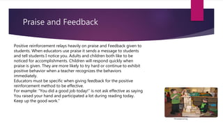 Positive reinforcement in the classroom | PPTX