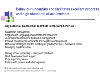 Positive relationships and behaviour management | PPT