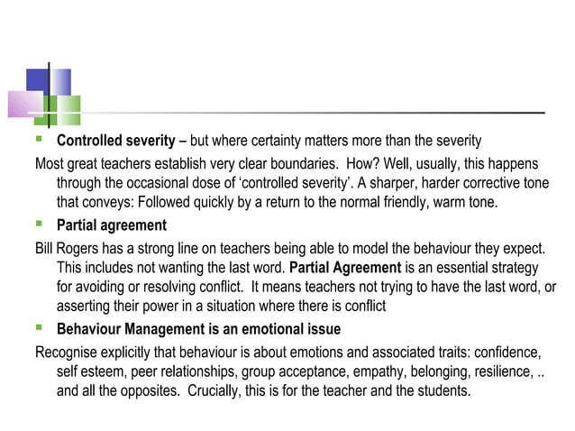 Positive relationships and behaviour management | PPT | Educational ...