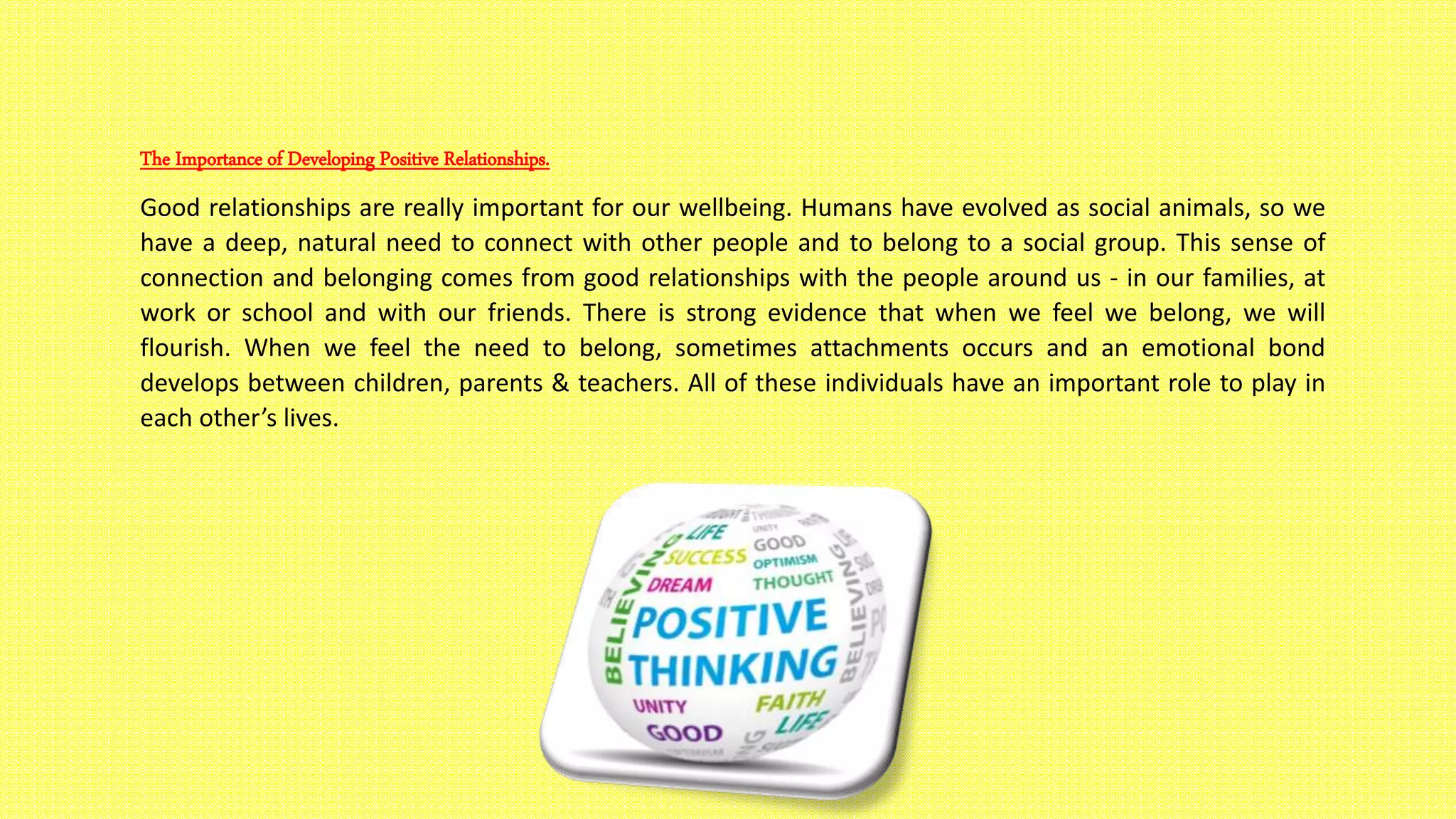 Positive relationships with parents | PPTX