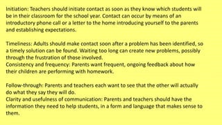 Positive relationships with parents | PPTX