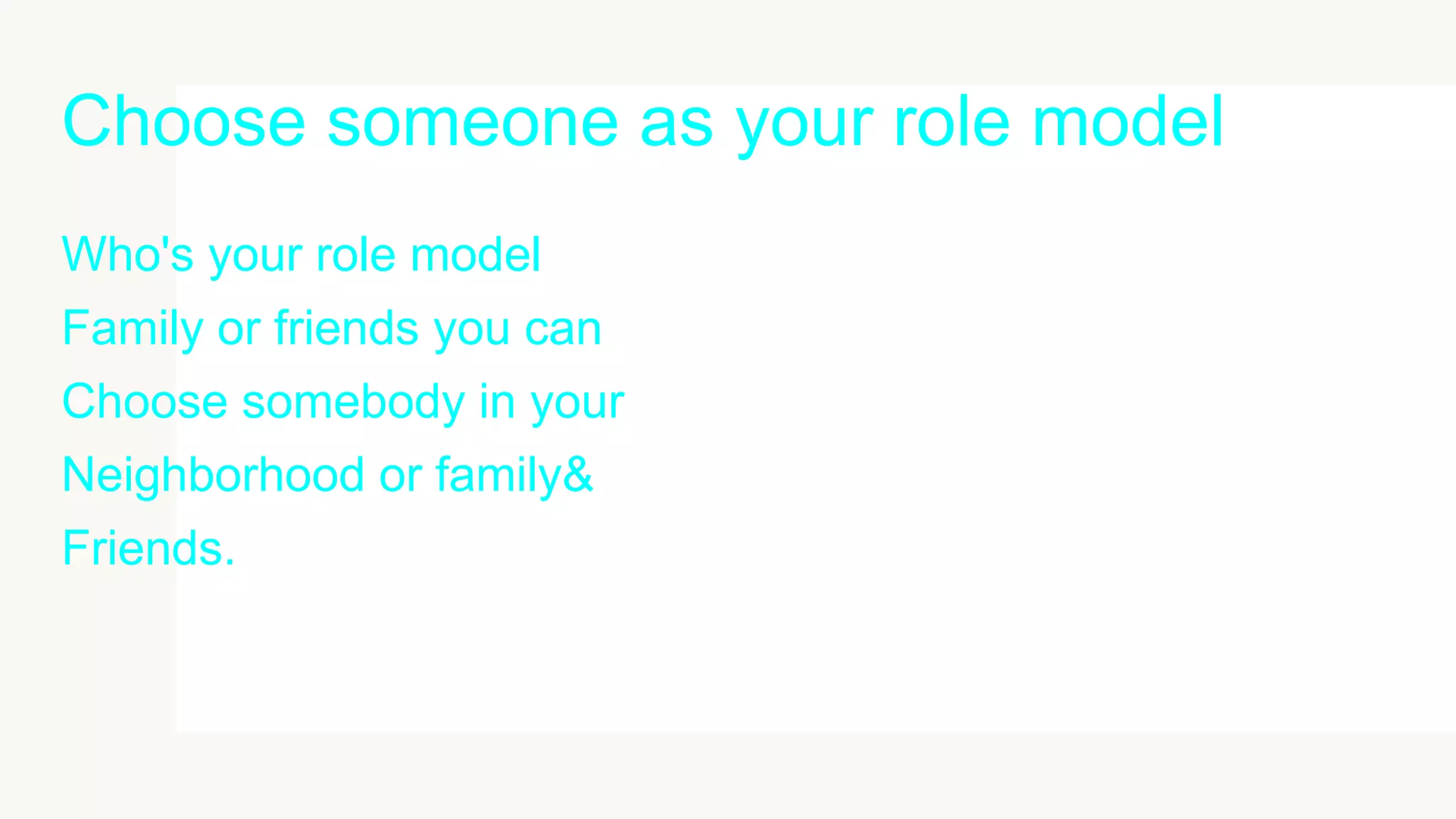 Positive role models | PPTX
