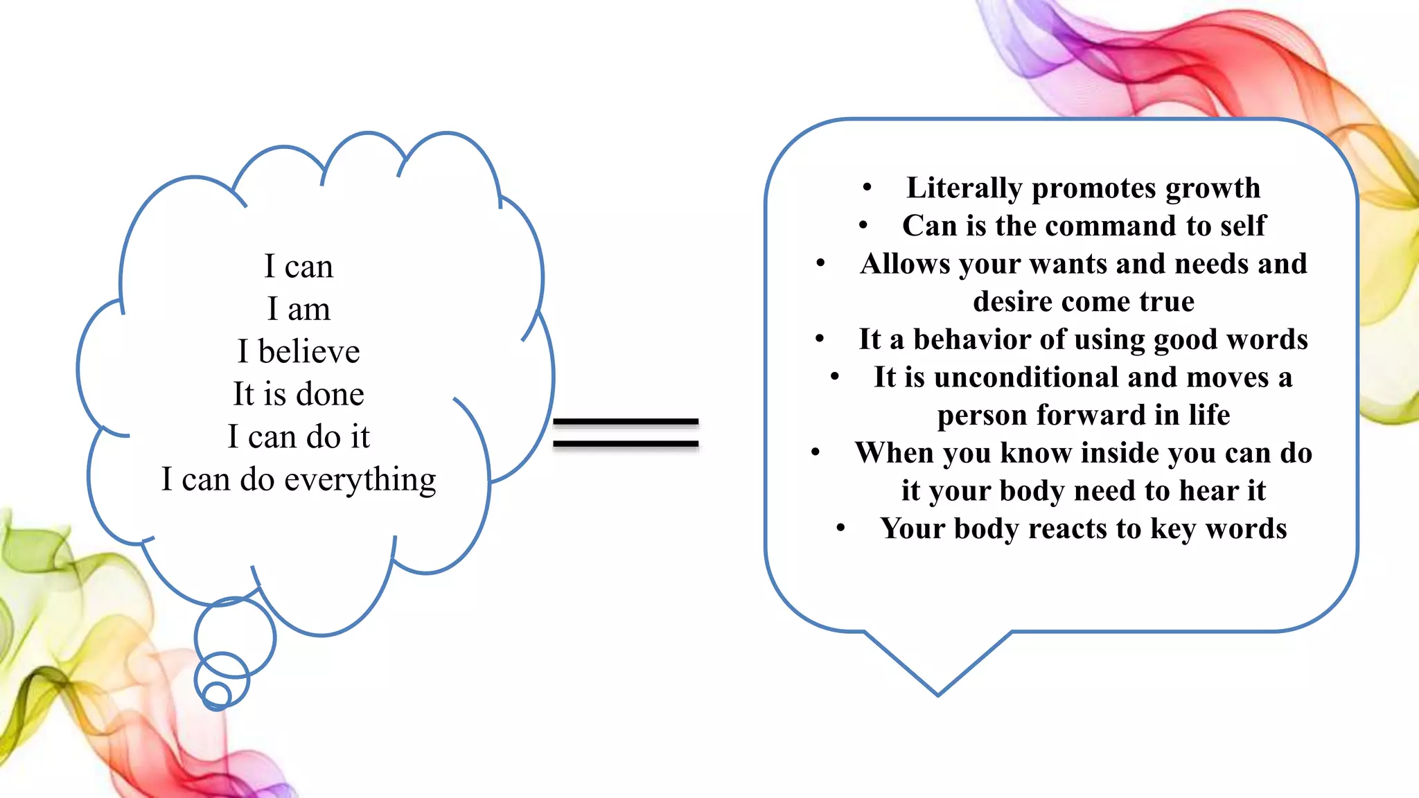 Positive self talks | PPTX