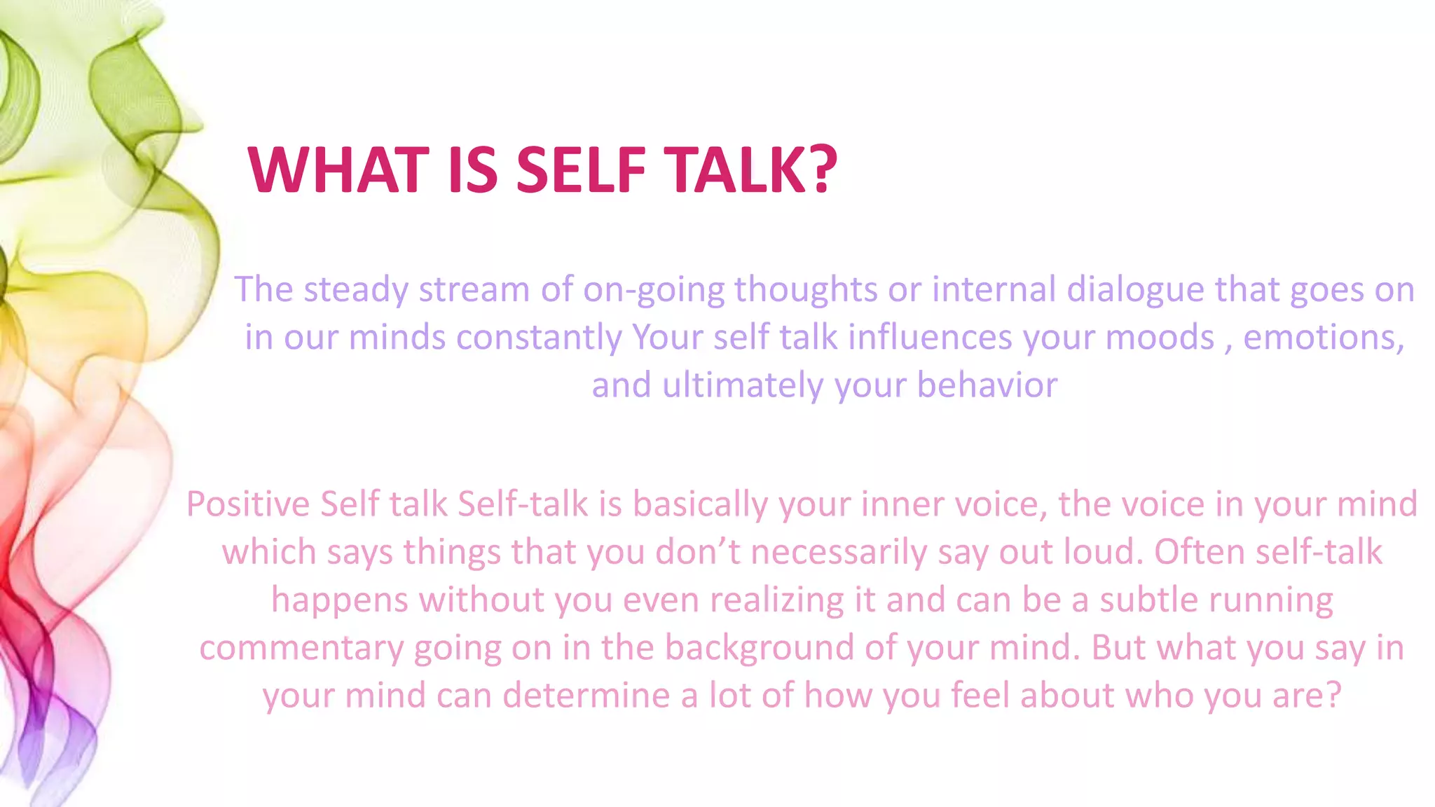 Positive self talks | PPTX
