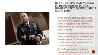 Positive side of being lazy | PPT