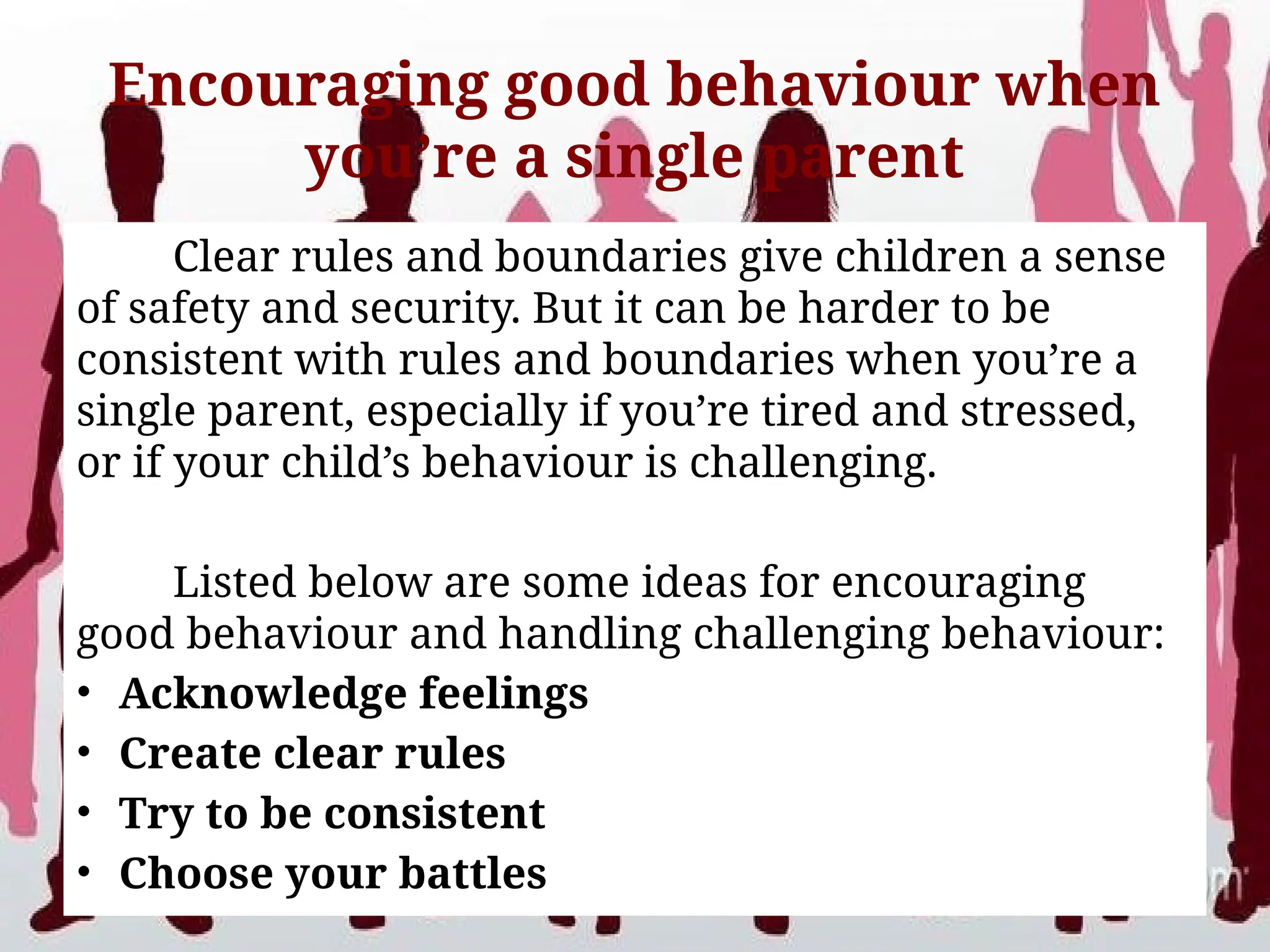 POSITIVE SOLO PARENTING / Positive Discipline for Solo Parents ...