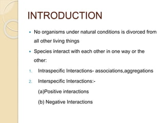 Positive species interaction | PPTX