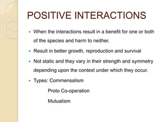 Positive species interaction | PPTX