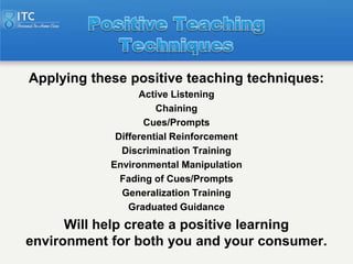 Positive teaching techniques pt 1 | PPTX