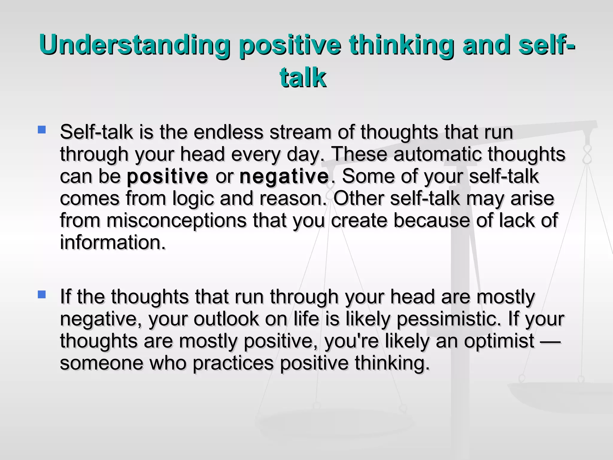 Positive thinking | PPT
