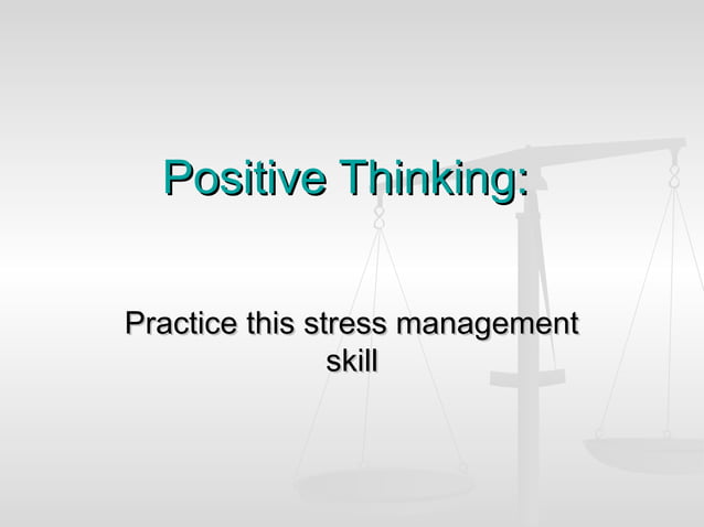 Positive thinking | PPT