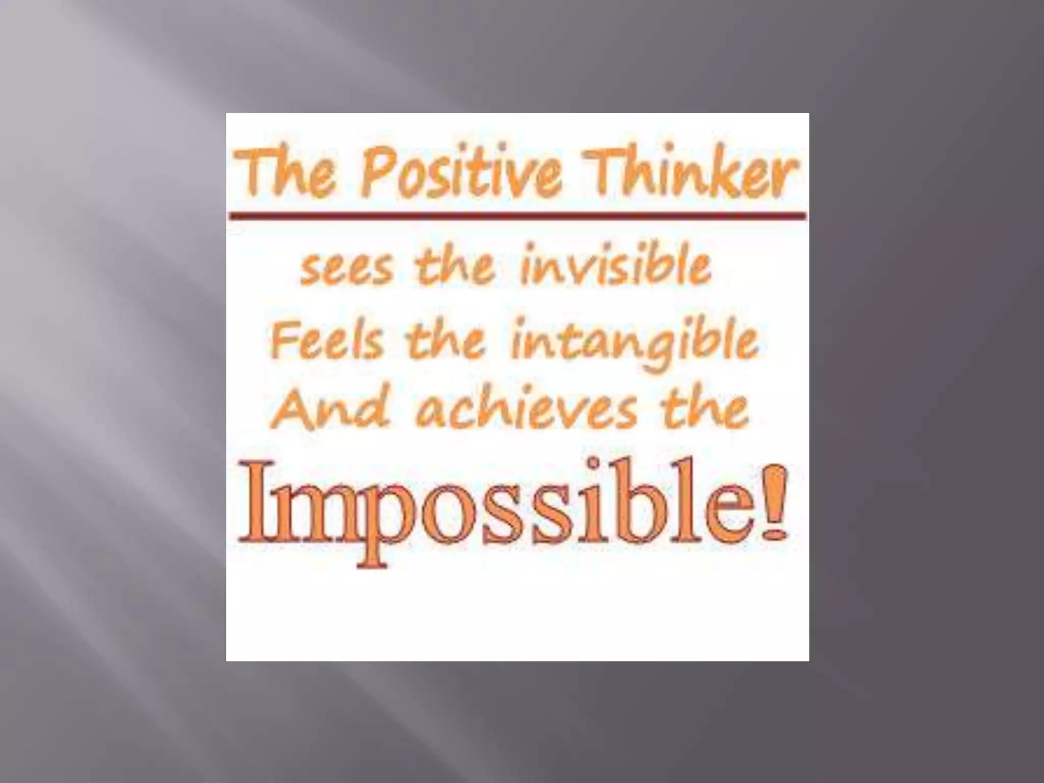 Positive thinking | PPTX