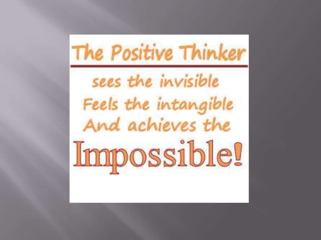 Positive thinking | PPTX