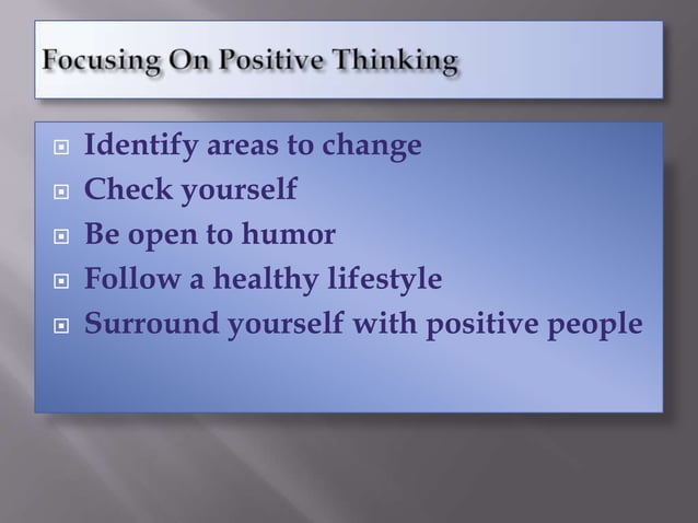 Positive thinking | PPTX