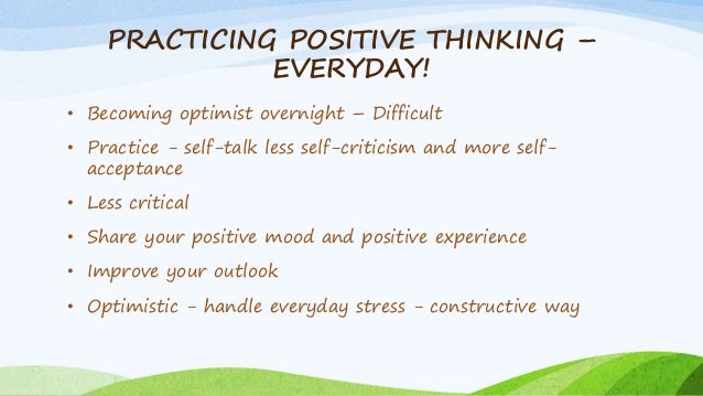 Positive thinking