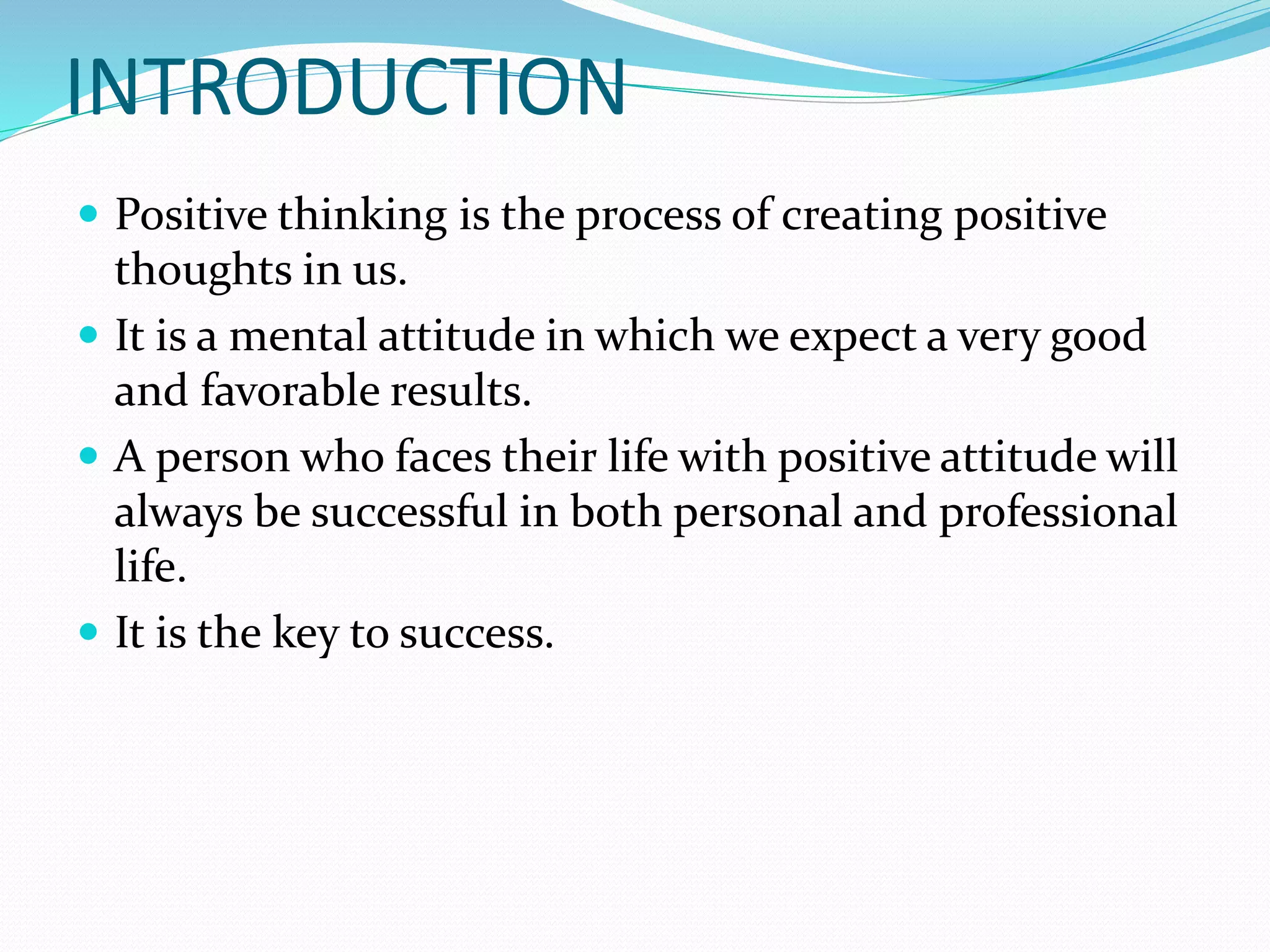 Positive thinking | PPTX