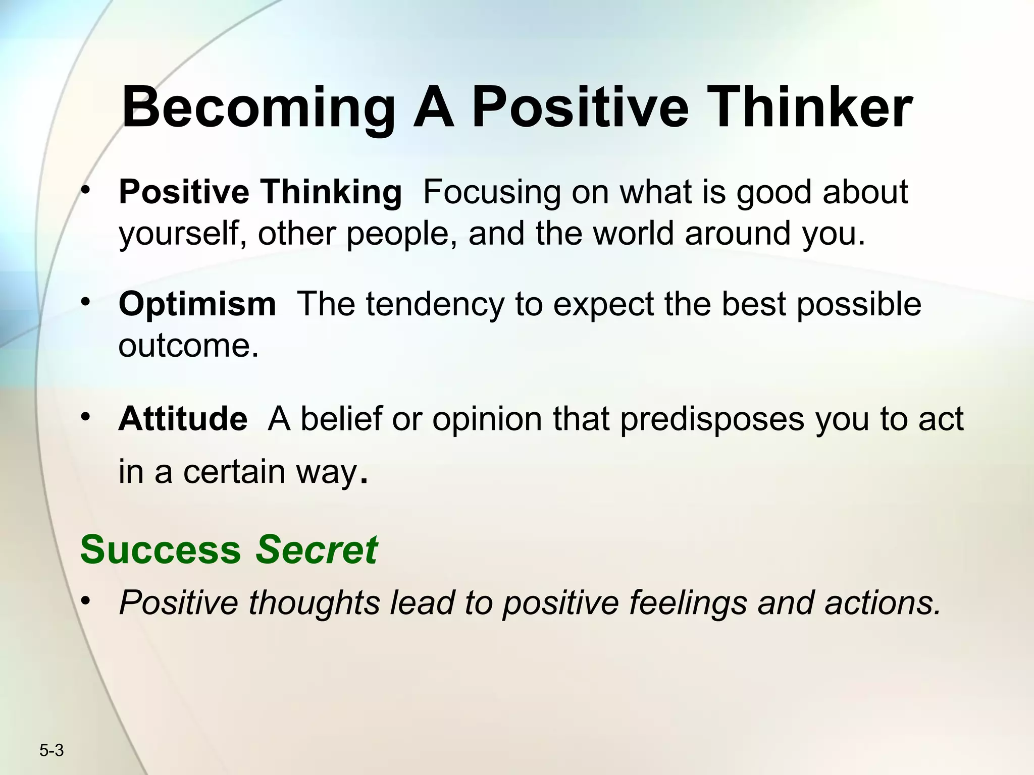Positive thinking | PPT