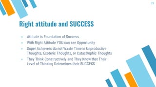 Positive thinking & Right Attitude | PPTX