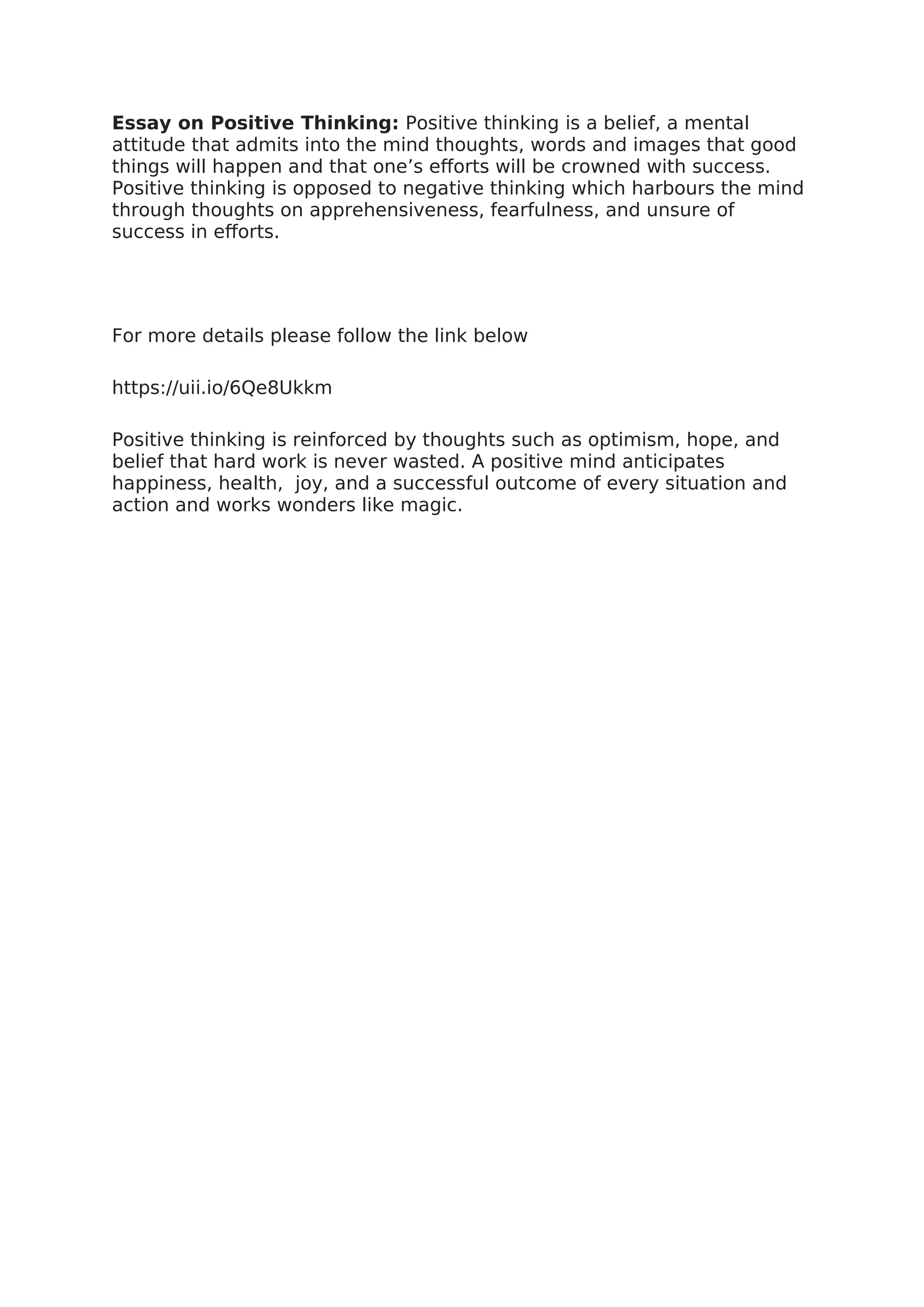 Positive thinking | PDF | Mental Health | Diseases and Conditions