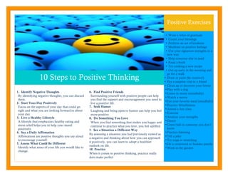 Positive thinking brochure | PPT