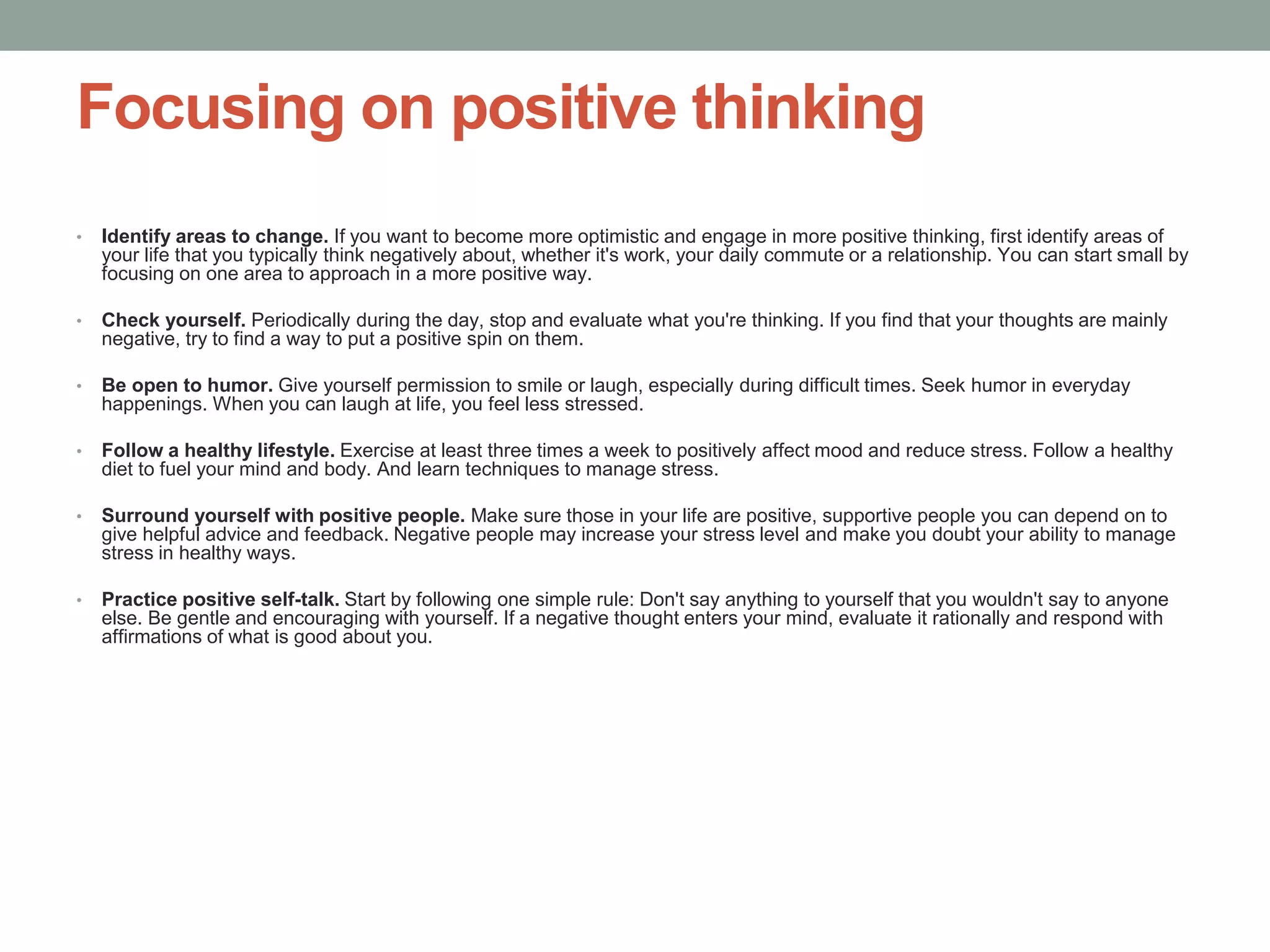Positive thinking in workplace | PPTX