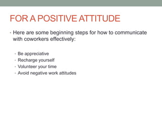 Positive thinking in workplace | PPTX